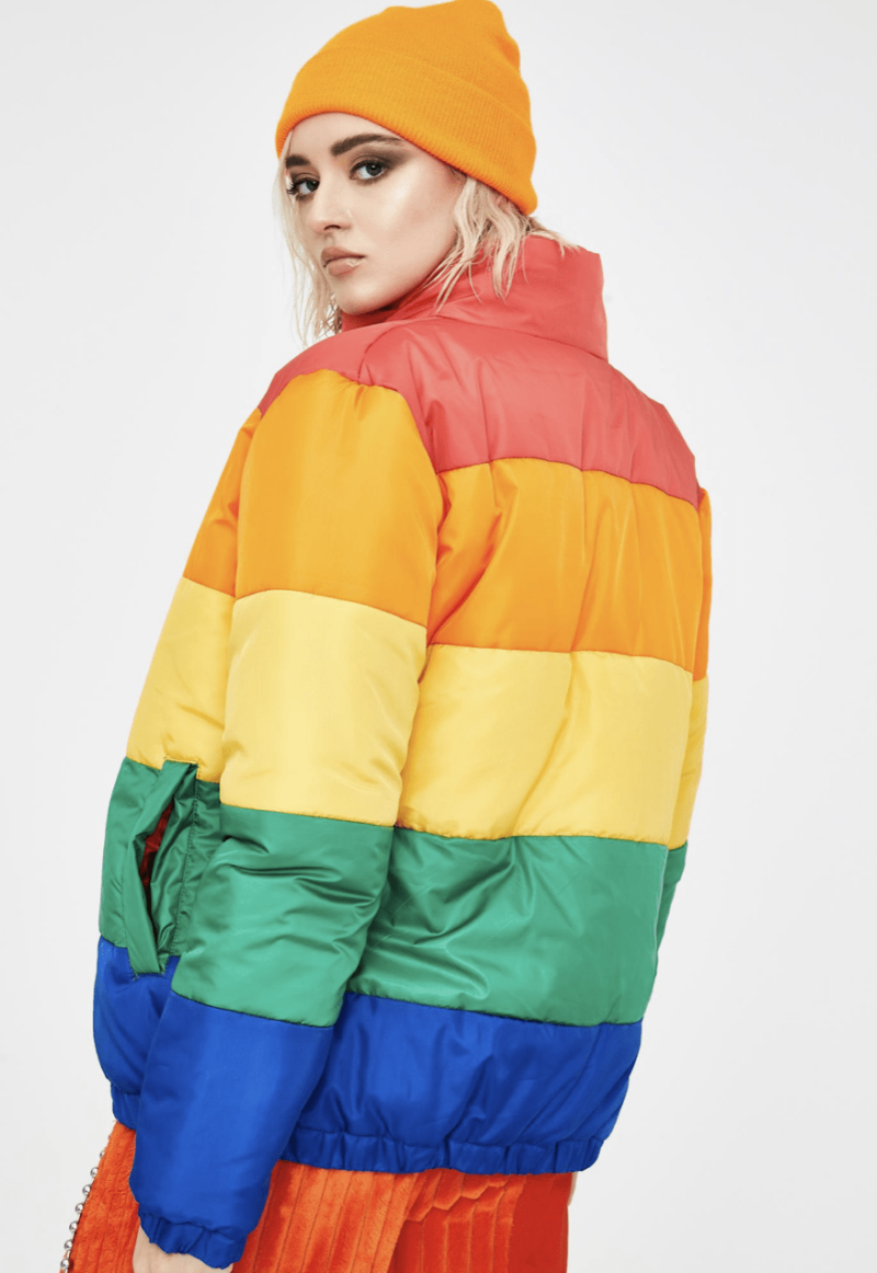 Hello Rainbow Puffer Jacket. – LA CHIC PICK