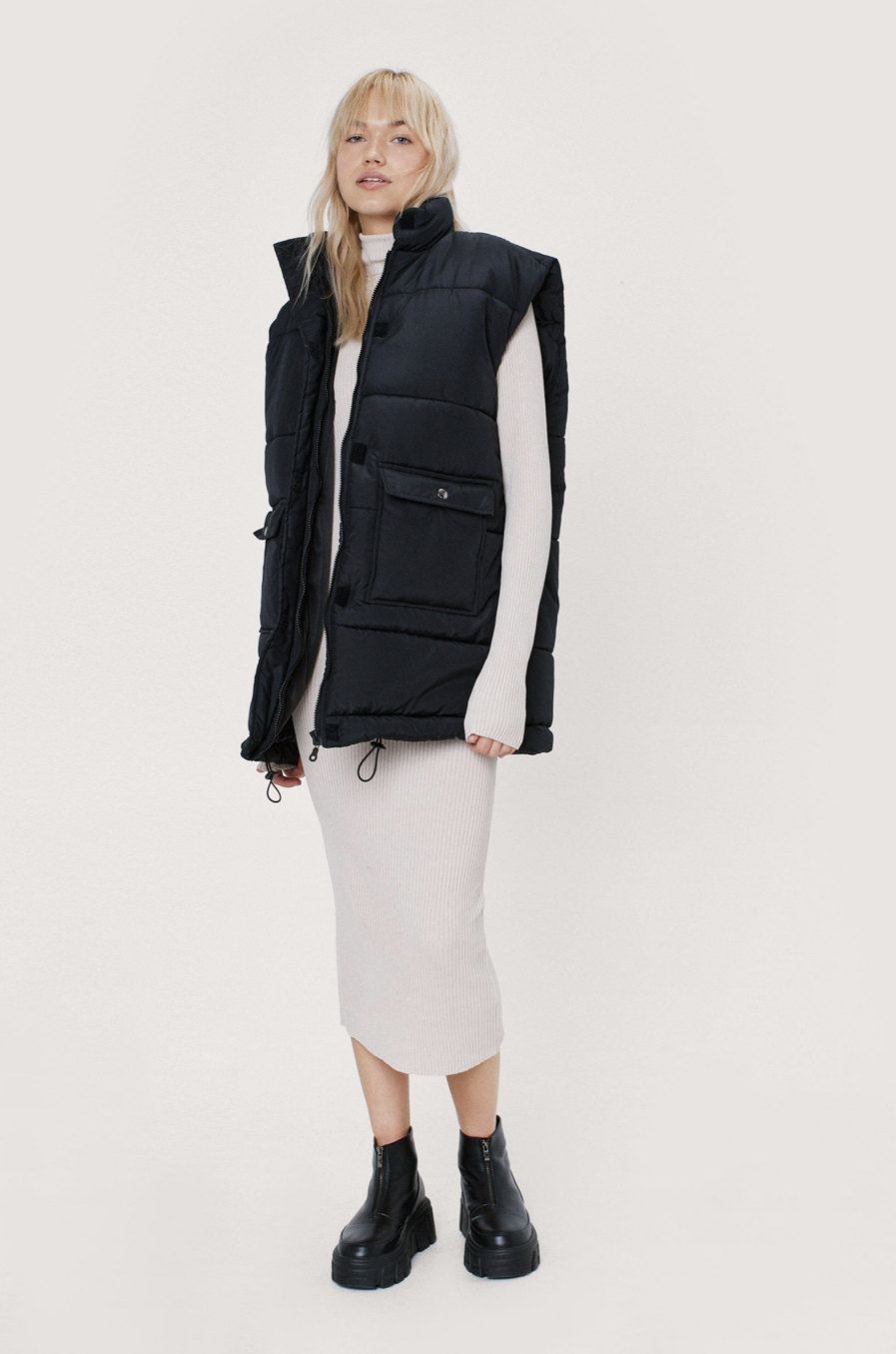 Black Oversized Boyfriend Padded Gilet – LA CHIC PICK