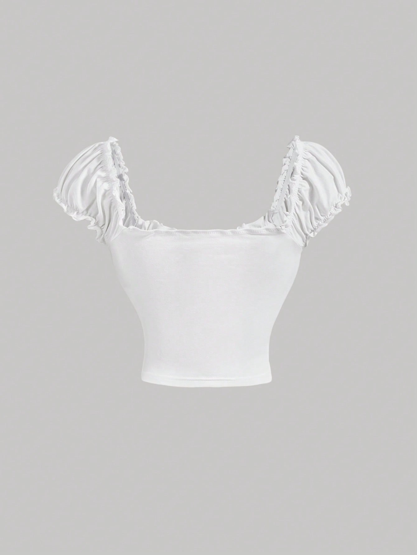 Adeline White Ruched Bust Crop Top – LA CHIC PICK