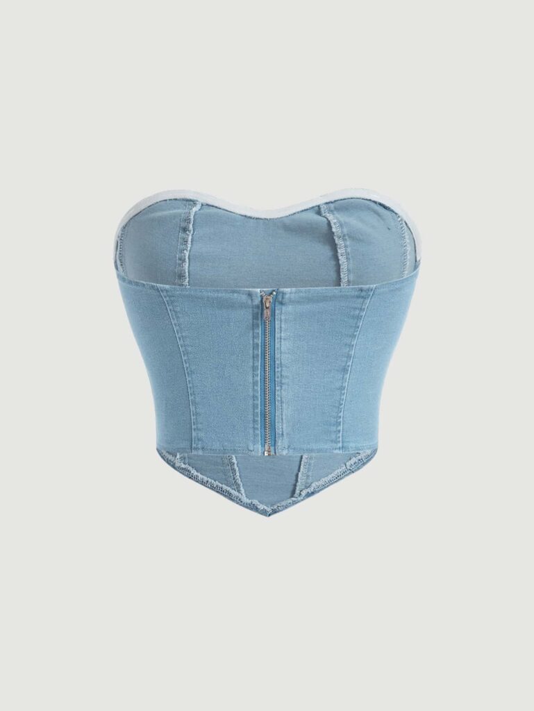 Tracy Blue Denim Corset Top – LA CHIC PICK