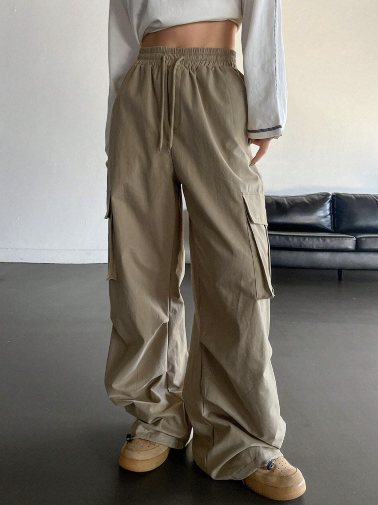 Viola Khaki Oversized Cargo Pants – LA CHIC PICK
