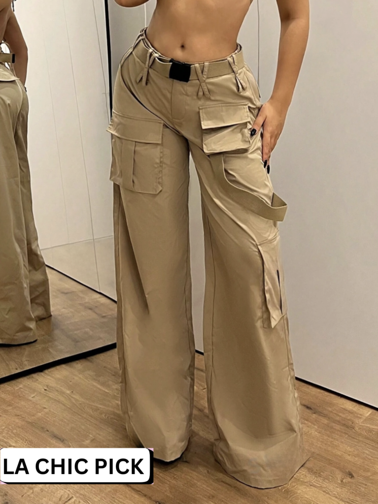 Becca Khaki Oversized Cargo Pants – LA CHIC PICK
